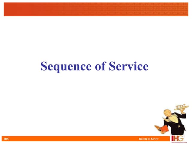 Sequence of service | PPTX | Food & Drink