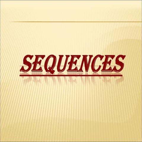 Sequences | PPT