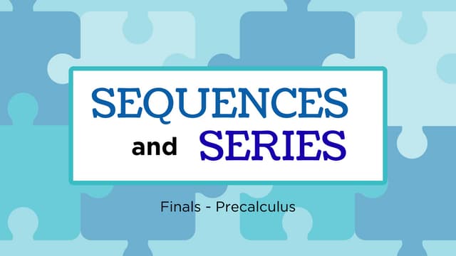 Sequence and series | PPTX