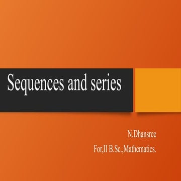 Sequences and series power point for B.sc
