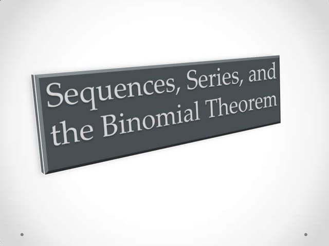 Binomial theorem | PPT