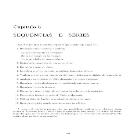 Sequencias e series calculo | PDF