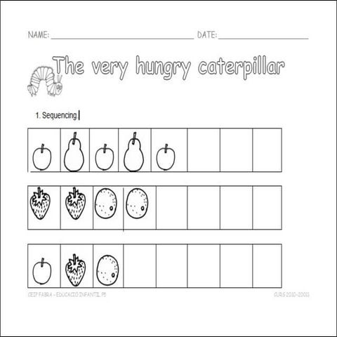 The Very Hungry Caterpillar Printables Sequencing