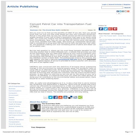 Conventional CNG Kits and Sequential CNG Kits | PDF