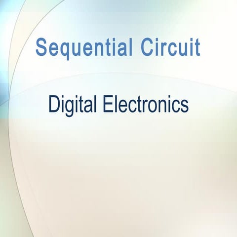 Sequential Circuit Digital Electronics Ppt
