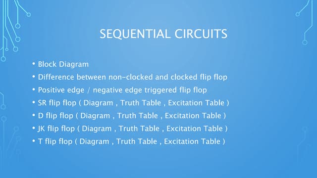 Introduction To Sequential Circuits And Flip Flops Pptx