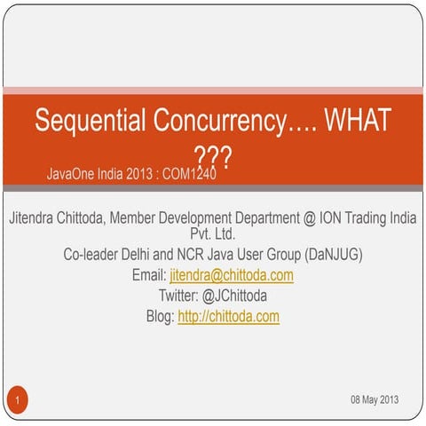 Sequential Concurrency ... WHAT ??? | PPT