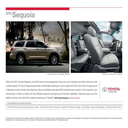 2012 Toyota Sequoia - Cabe Toyota | PDF
