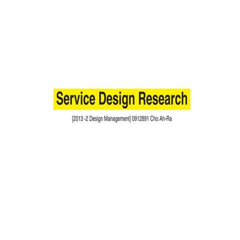 Service design research | PDF