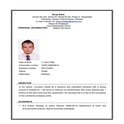 Seraj resume. | PDF