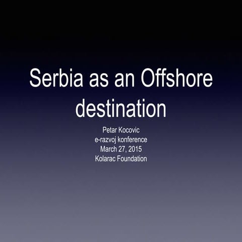 Serbia offshore destination ppt | PPTX