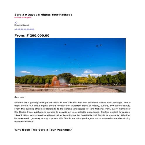 Serbia 9 Days _ 8 Nights Tour Package.pdf