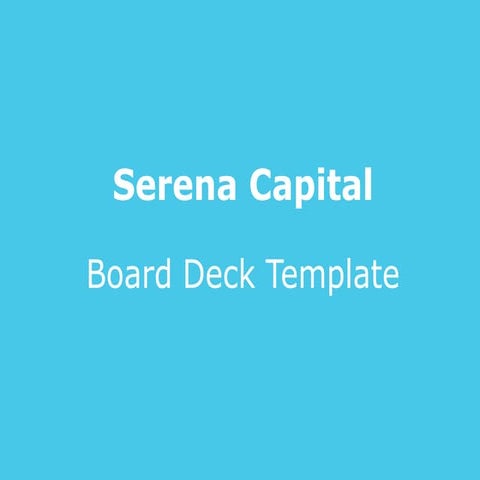 Board Deck Template for SaaS Companies | PDF