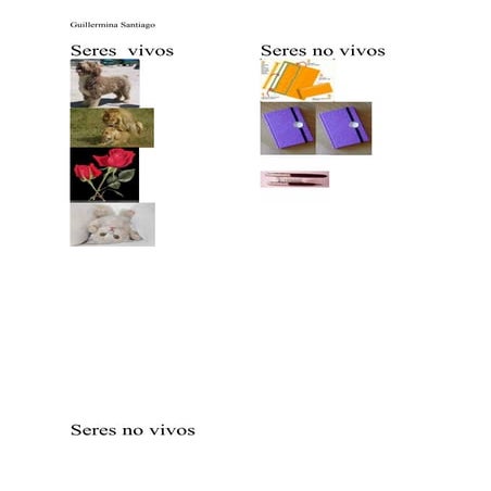 Seres vivos y no vivos | DOC