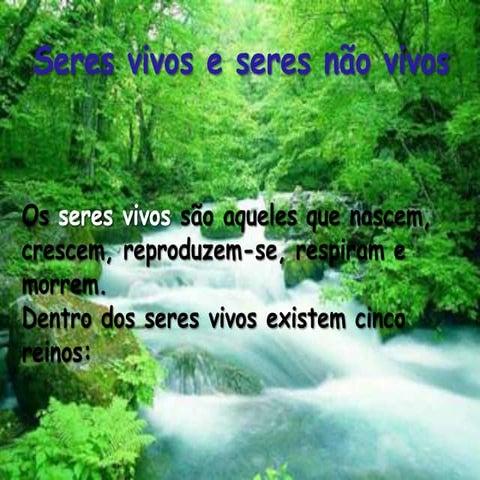 Seres vivos e seres não vivos - Ana B. e Matilde | PPSX
