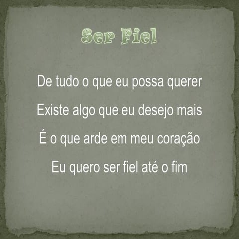 Ser fiel | PPT