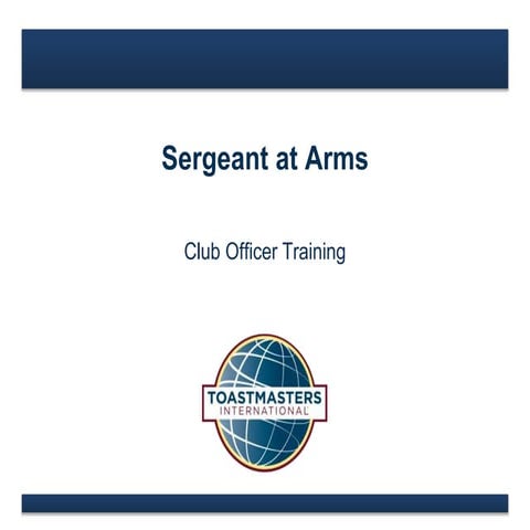 Sergeant at arms slides | PPTX