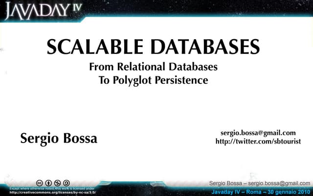 Scalable Databases From Relational Databases To Polyglot Persistence Ppt