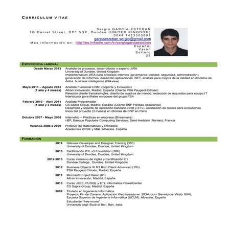 SERGIO GARCIA ESTEBAN - CV - SPANISH | PDF
