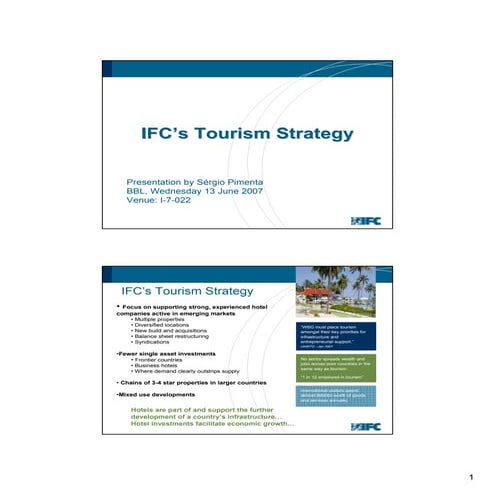 IFC's tourism strategy | PDF
