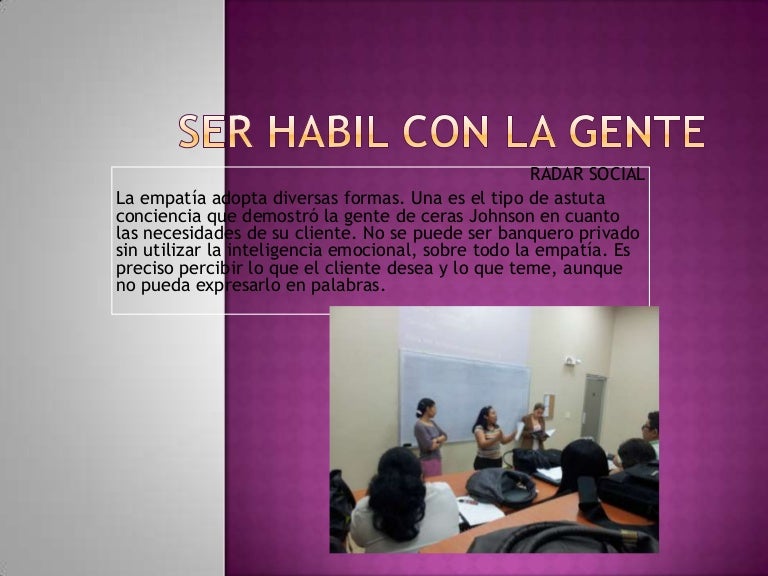 Ser habil con la gente