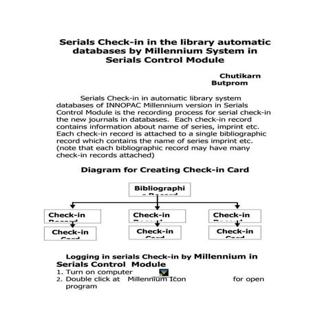 Serial Check In | DOC