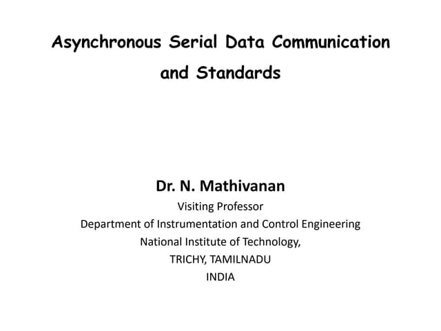 Asynchronous Serial Communication And Standards Pdf Computer Networking Computing