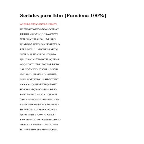 Seriales para idm | DOCX