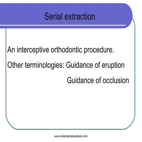 Serial extraction | PPT