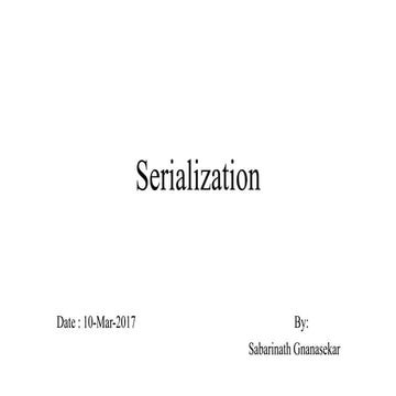 Serialization Pptx Programming Languages Computing 4992