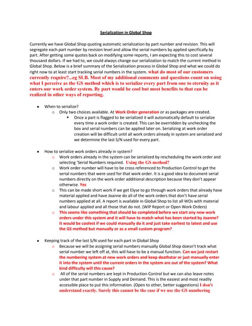 Serial number profile configuration for material | DOC