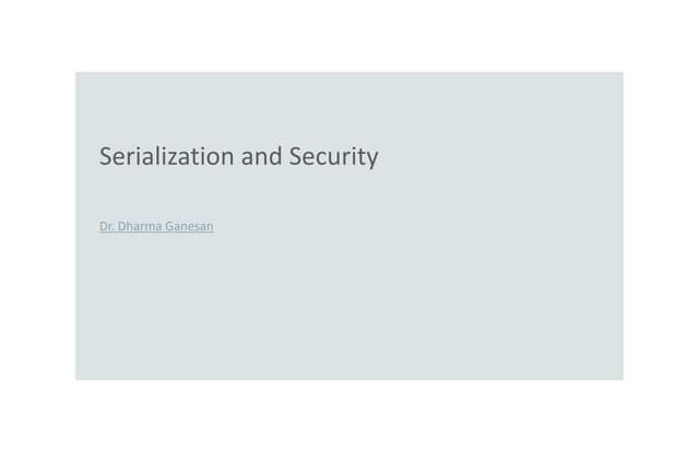 Net Deserialization Attacks Ppt