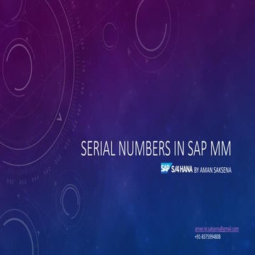 Serial number profile configuration for material | DOC