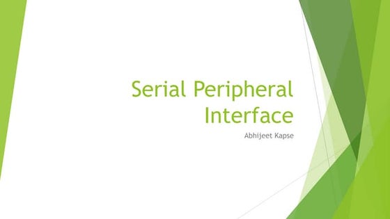 Serial Peripheral Interface Embedded System Protocol Ppt