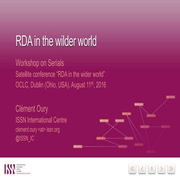 RDA in the wilder world: workshop on serials | PPT
