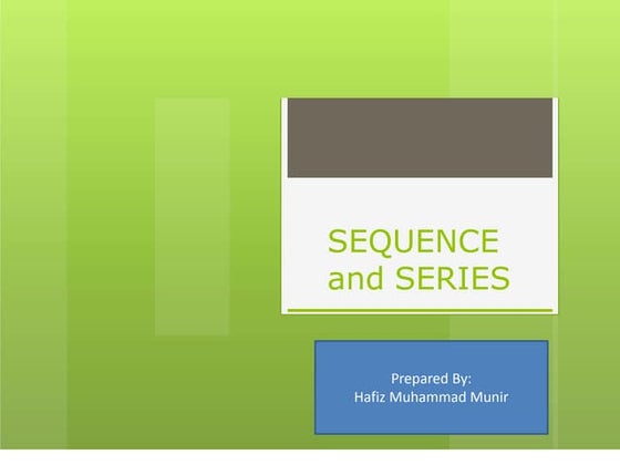 Sequence and series | PPTX