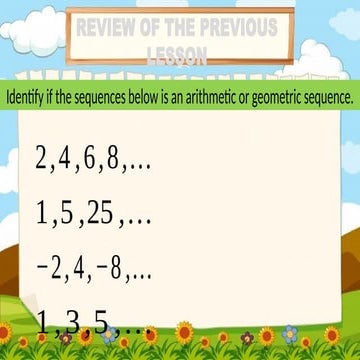 Geometric and Arithmetic Series in Math 10 | PPTX