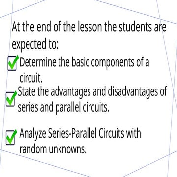 SERIES AND PARALLEL CIRCUITS SERIES AND PARALLEL CIRCUITS | PPTX