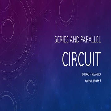 Series And Parallel Circuitpptx Grade 8 Science Pptx Computer