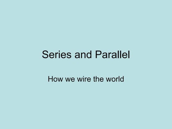 Series and Parallel Circuits | PPT | Computer Networking | Computing