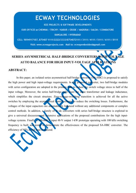 Two stage matrix converter based on third-harmonic injection technique ...