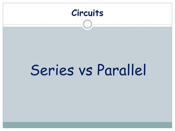 Series and parallel | PPT | Computer Networking | Computing