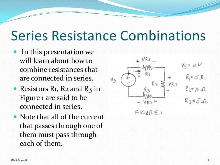Series Resistance Combinations