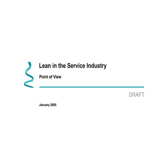 Lean in the Service Industry | PDF | Business Operations | Business