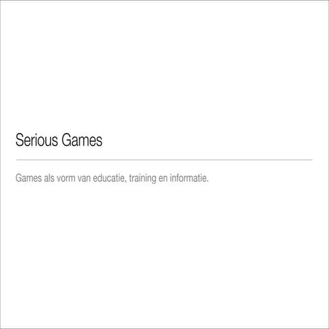 Serious Games | PPT