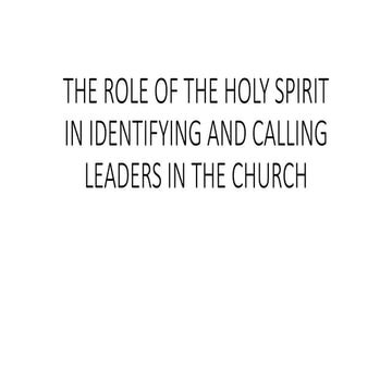 Spiritual leadership | PPTX