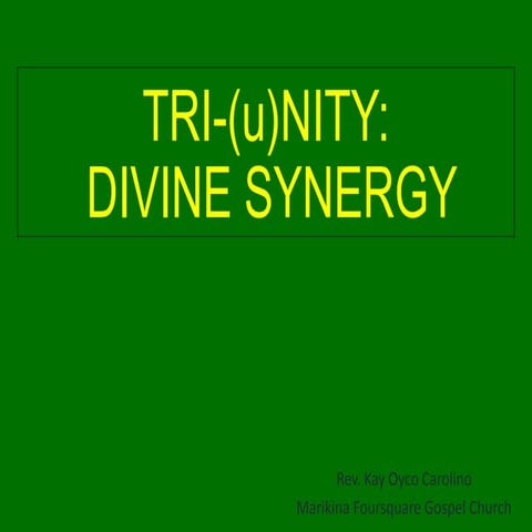 Church Sermon: Three in One - Part 4 | PPTX