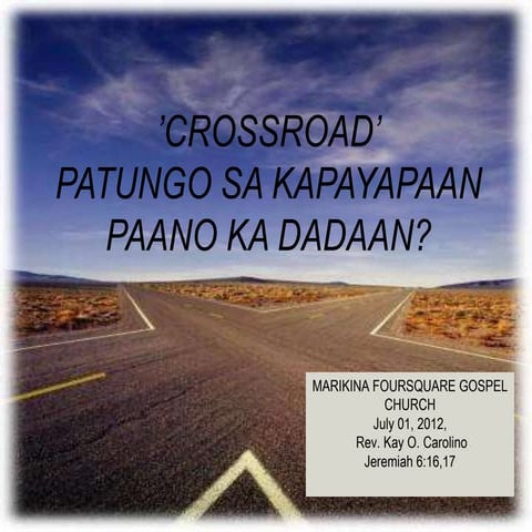 Crossroad | PPTX