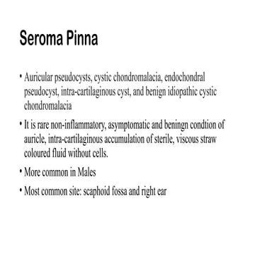 Seroma Pinna.power point presentations | PPTX