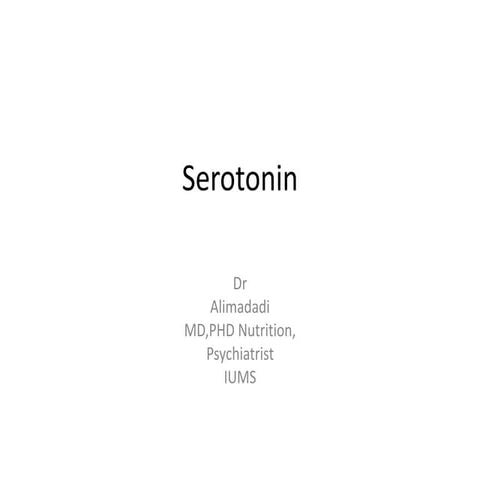 Serotonin | PPTX
